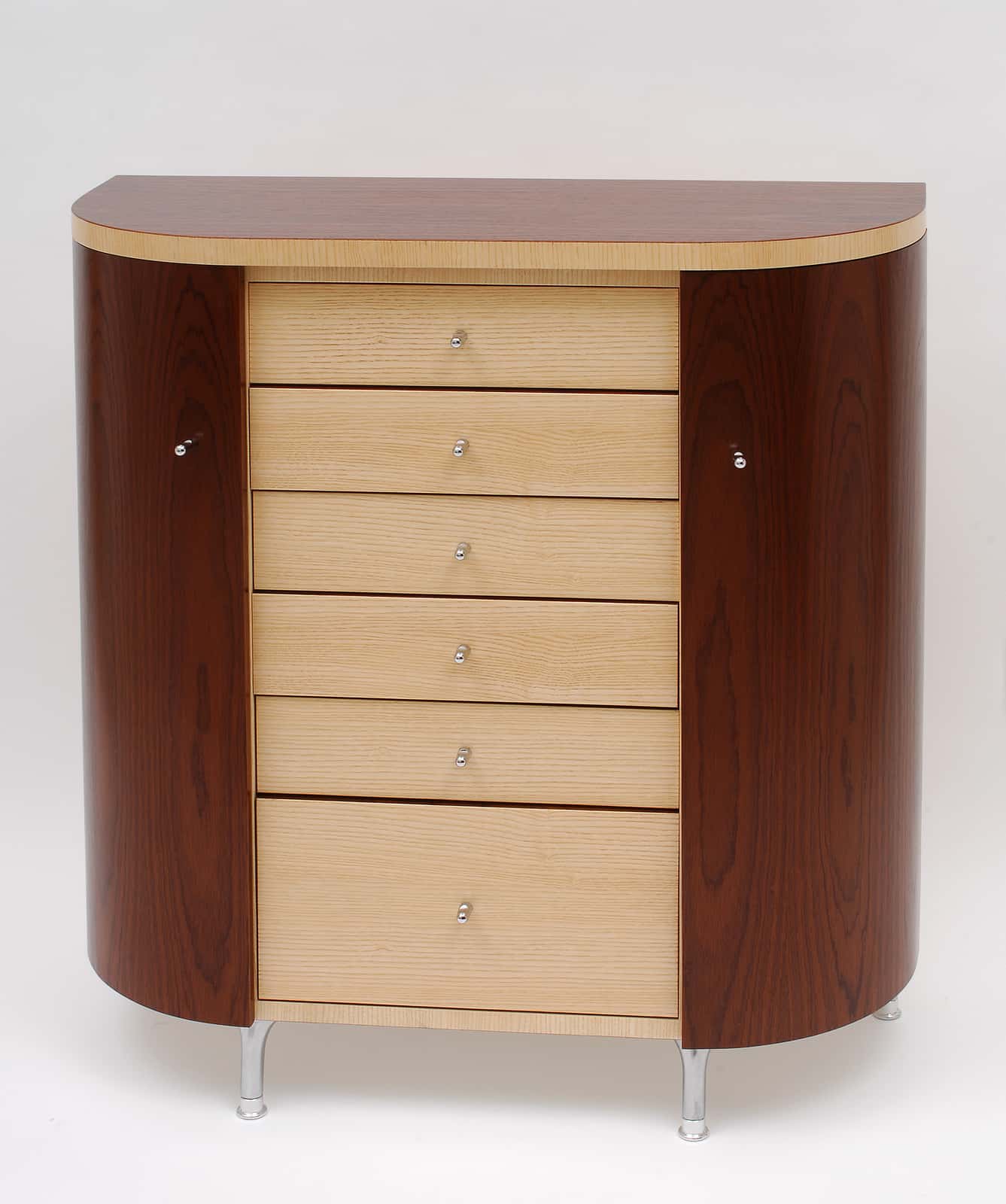 Petit meuble d'appoint en Acajou et Frêne de fil - AEF